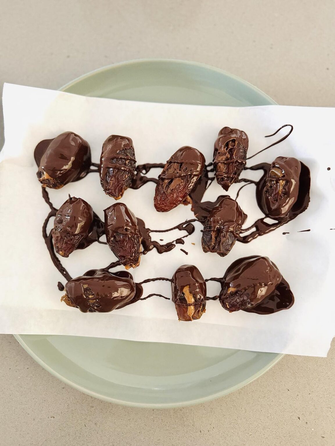 Chocolate Covered Dates with Almond Butter